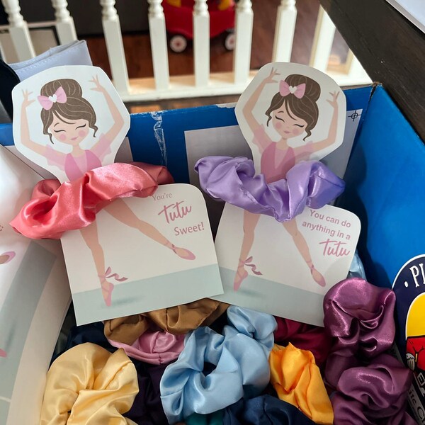 Instant Download Editable Ballerina Tutu Scrunchie Card | Birthday ...