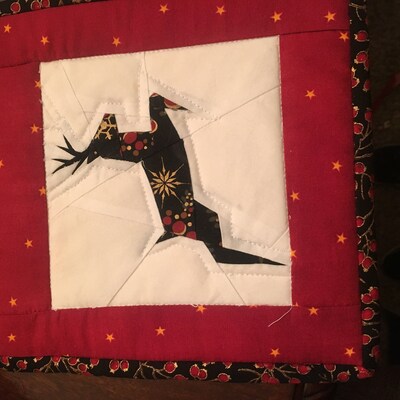 Reindeer Paper Pieced Quilt Block Pattern PDF Download, 6 & 12 Inch ...