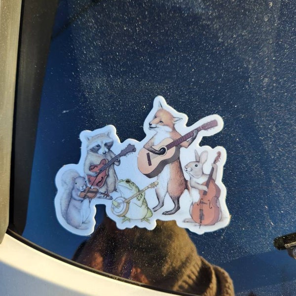 Bluegrass Vinyl Sticker Animal Band Bumper Sticker - Waterproof Water ...