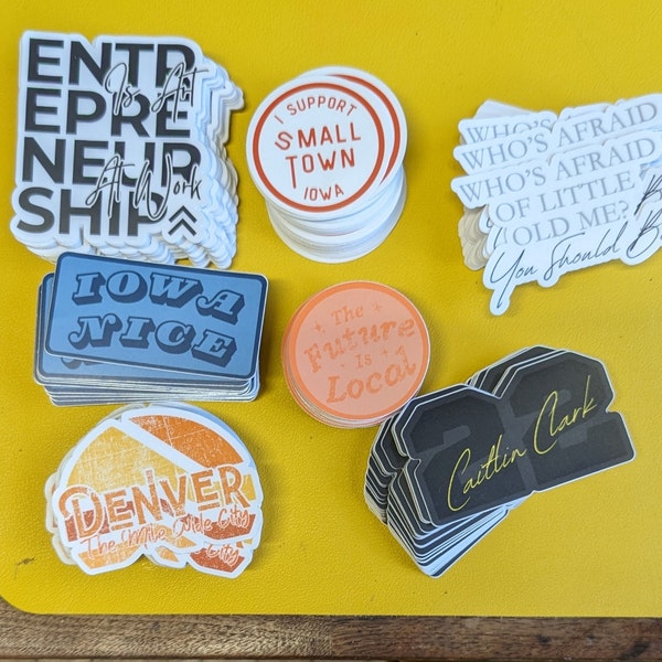 50 Custom Circle Stickers, Bulk Stickers, Personalized Decals ...