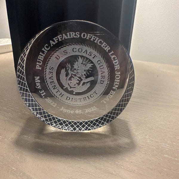 Custom Hockey Puck Award, Personalized Glass Hockey Puck, Groomsman ...