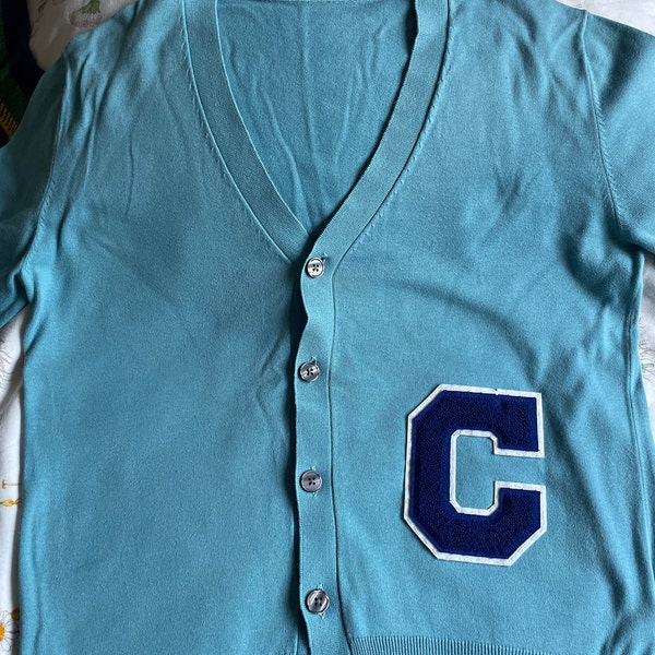 6" Royal Blue & White Chenille Varsity Letterman Letter Patch, Made in ...