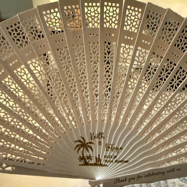 In Loving Memory/custom Memorial Fan Favors/funeral Fan Gift/church ...