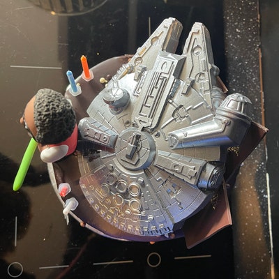 Solid Chocolate Millenium Falcon Cake Topper Star Wars - Etsy UK