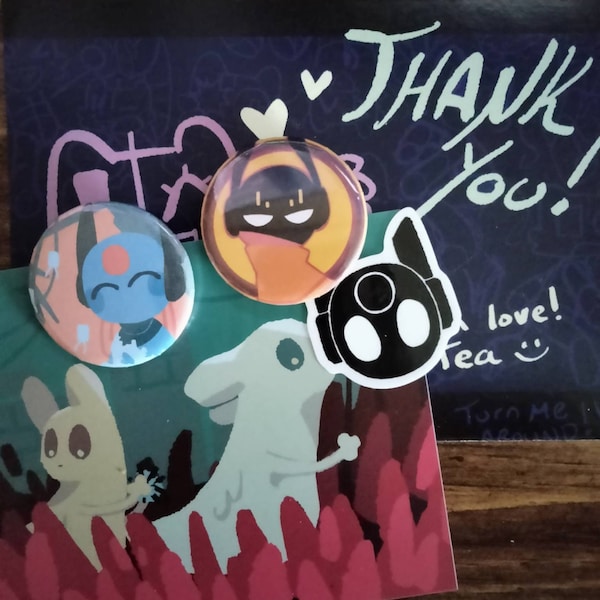 Rain World Slugcat & Iterator Pinback Buttons - Etsy