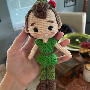 Tinker Bell Crochet Amigurumi Toy Doll, Black Cartoon Movie Plush ...