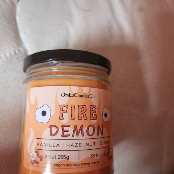 Fire Demon Candle | Howl's Castle Anime Candle | Vanilla Hazelnut 9 Oz ...