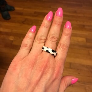 Cow Print Ring - Etsy
