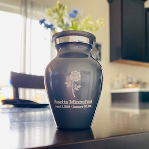 Rose Keepsake Cremation Urn Engraved Five Colors Available - Etsy