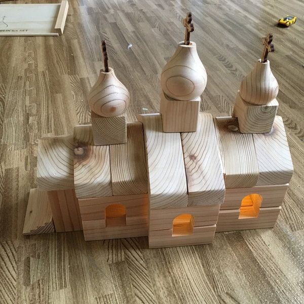 Orthodox Church Wooden Block Building Set. Handmade Educational Toy. - Etsy