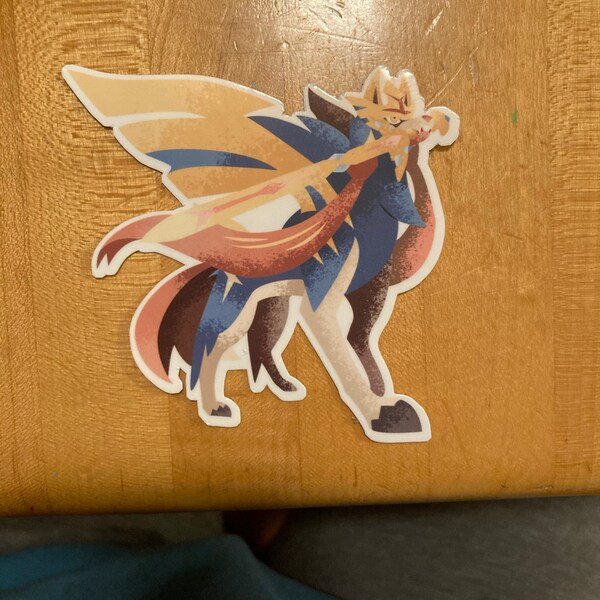 Zacian Vinyl Sticker - Etsy