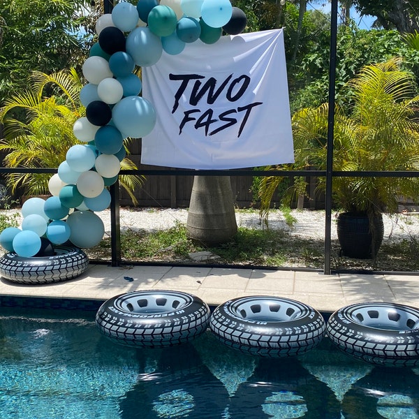 Two Fast Birthday Backdrop, Two Fast Birthday Banner, Race Car Birthday ...