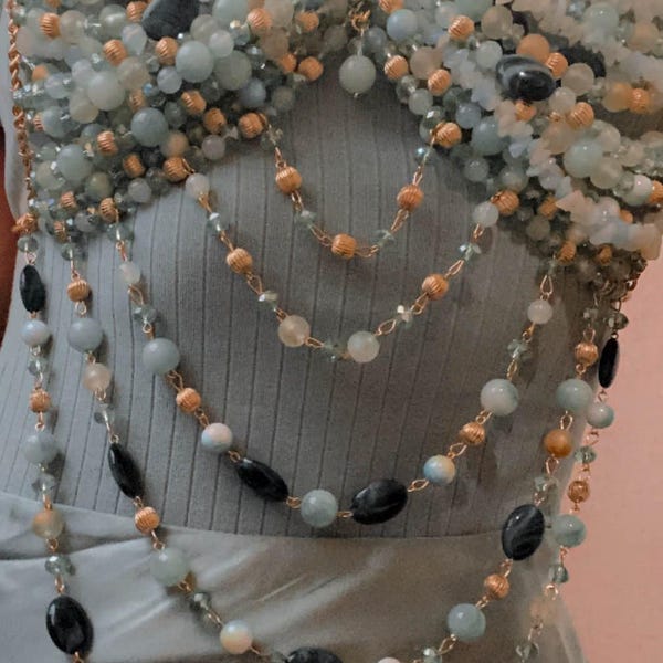 Handmade Beaded Top , Crystal Top , Chain Top, Cover Up, Beach Wear ...