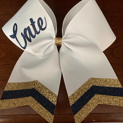 Custom 2 Chevrons Tail Cheer Bow / Softball Bow / Dance Bow / Team Bows ...