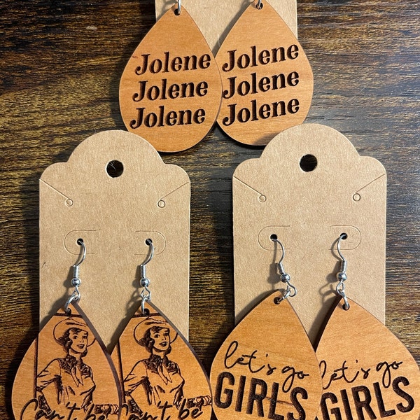 10 + Designs - Western Rodeo Cowboy Earring Files - Engraved Earring ...