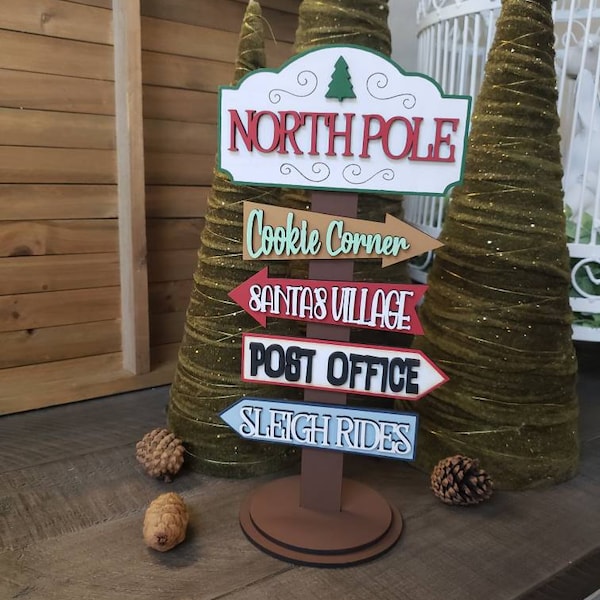 Christmas Street Signs, North Pole Street Signs, DIY Arrow Sign Kit ...