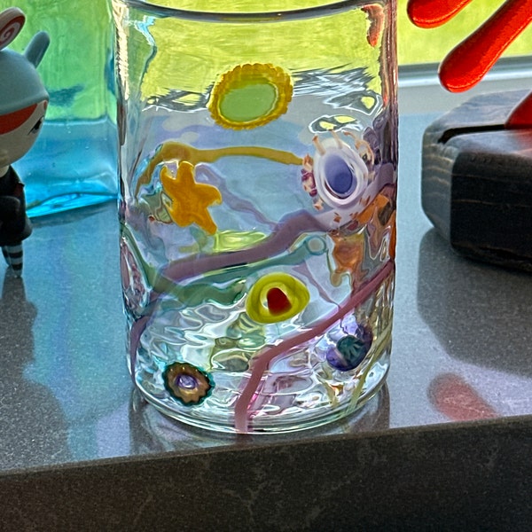 1,single Party Glass. Hand Blown Fun Glassware. Happy Glass,great for ...