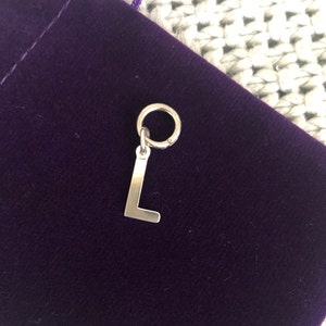 Solid STERLING Silver Letter Alphabet Personalised CHARM All Letters ...