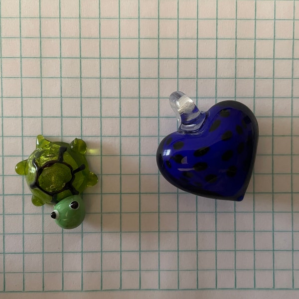 Lampwork Glass Turtle, Green Garden Turtles 32mm, Display, Decoration ...