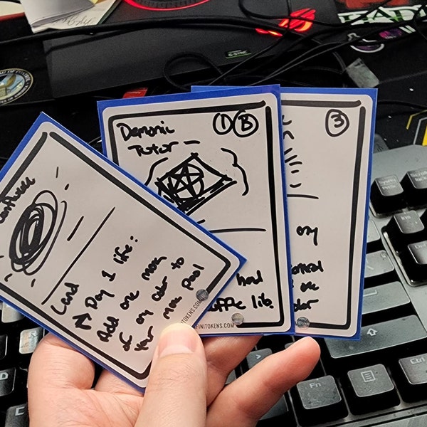 Dry Erase Cards/tokens - 50 Pack (double-sided, Customizable, Universal ...