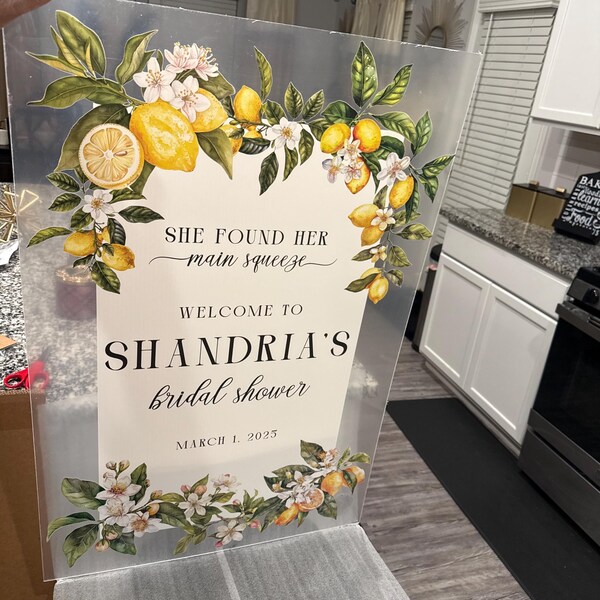 She Found Her Main Squeeze Sign, Lemon Bridal Shower Welcome Sign, Main ...