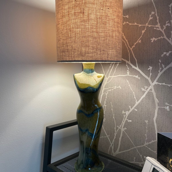 Natural Linen Lampshades, Earthy Tone Stonewashed Fabric Lampshades ...