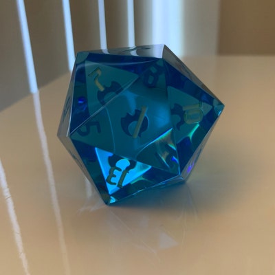 Fantasy Dice in Dice Embedded Art 50mm Resin D20 Dice, Large Handmade ...