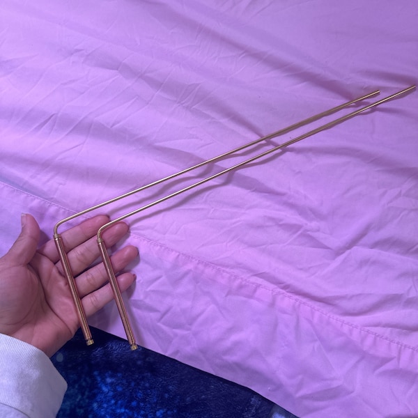 Solid Copper and Brass Dowsing Rods for Tracing Spritual Energy Chi ...