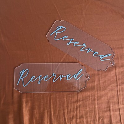 Reserved Sign Wedding Custom Reserved Seat Sign Reserved Tags for ...