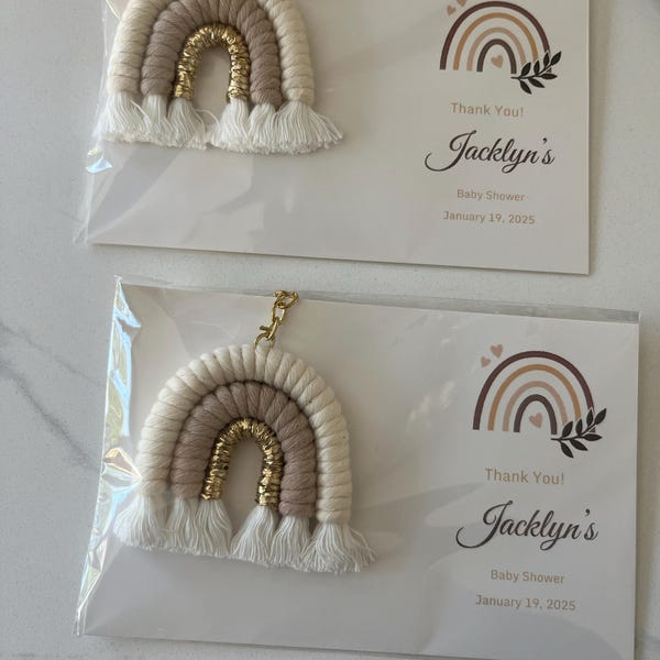 Rainbow Mini Macrame, Keychain Favors for Guest, Wedding Favors ...