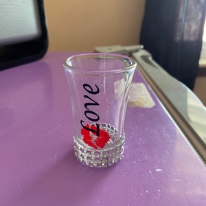 Lips Personalized Name Bling Shot Glass 1.5 Oz Custom Color Gifts for ...