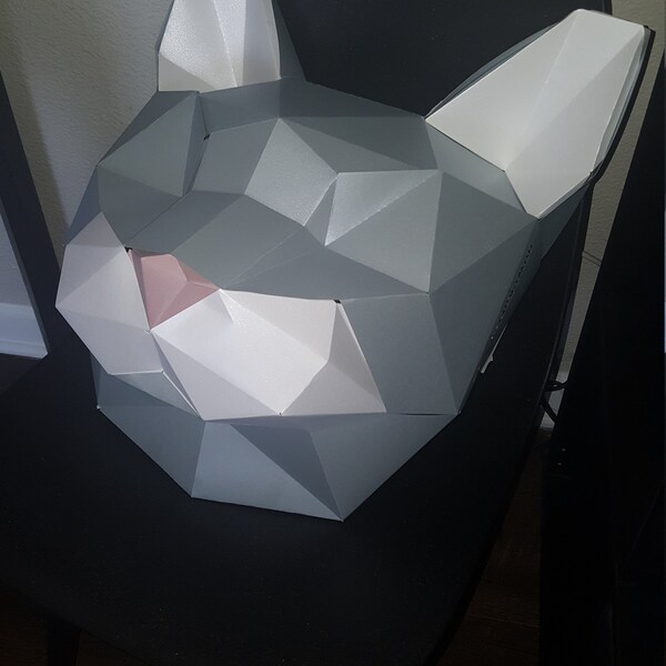 Cat, Pre-cut, Papercraft/paper Model, Metalized Cardboard Kit. - Etsy