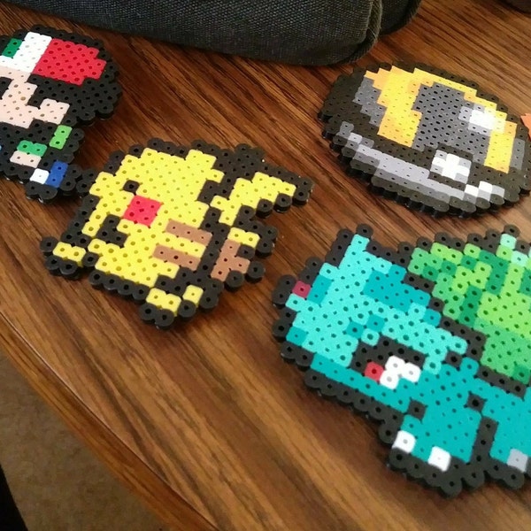 Pokemon Perler Bead Sprite Ash and Pikachu Pokemon Yellow 8 Bit Kandi ...