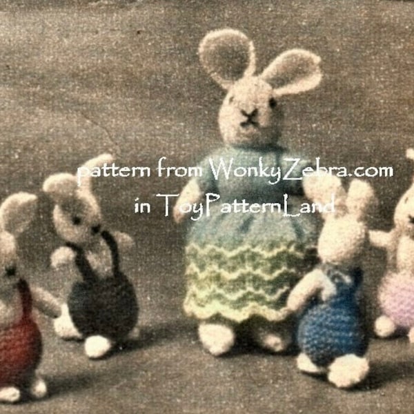 Cat Knitting Pattern Vintage Toy Cat and Mouse Patterns Kosset the Cat ...