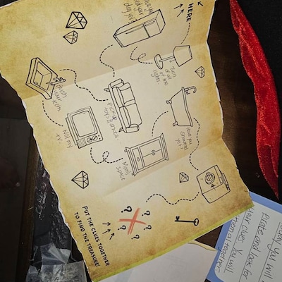 Treasure Map Scavenger Hunt for Younger Kids, Printable Indoor Home ...