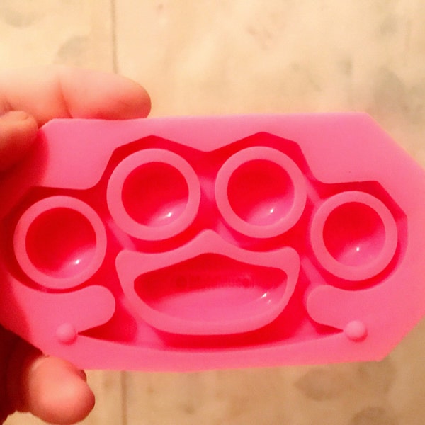 Brass Knuckles Mold Large Full Size Flexible Silicone Mould - Crafts ...