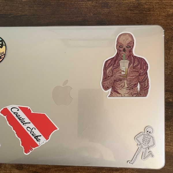 Vecna Drinking Coffee Sticker Stranger Things 3x4 One of a Kind - Etsy