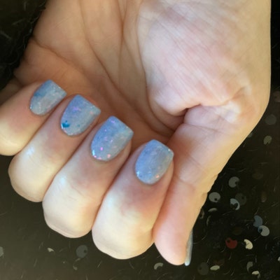 Waves Dip Powder Blue to Light Blue Thermal Dip Powder Dip - Etsy
