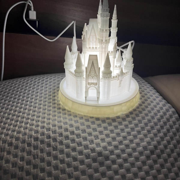 Cinderella Castle Night Light - Cake Topper - 3D Printed - Miniature ...