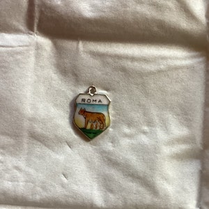 Bahrain Silver Bracelet Charm Enamel Travel Shield Asia Crest Souvenir ...