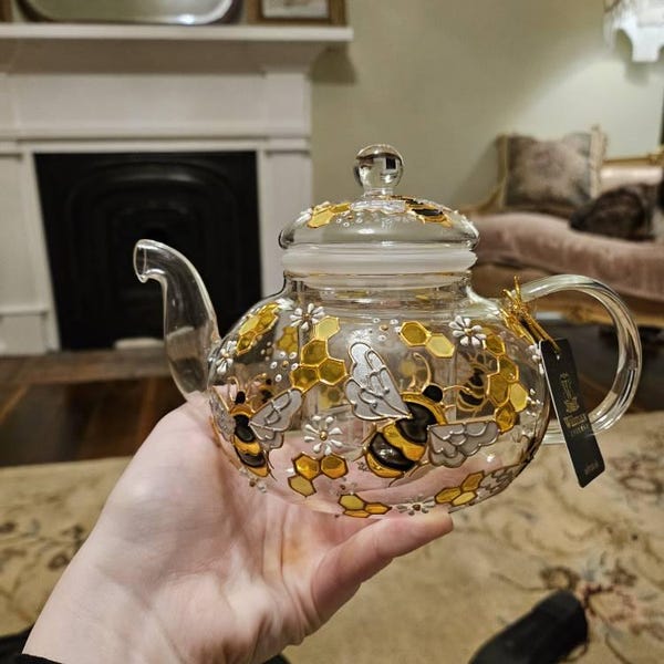 Sunflower Tea Set Hand Painted Personalised Tea Set for Wedding Gift ...