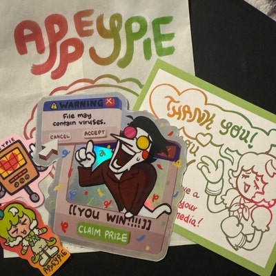 Spamton Pop up Holo Vinyl Sticker - Etsy