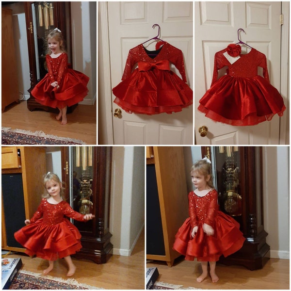 Elegant Baby Girl Dress, Red Party Dress for Baby Girl and Toddler ...