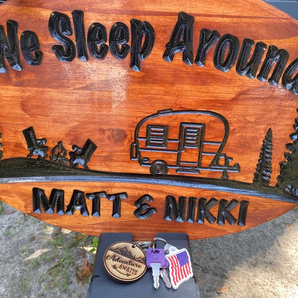 RV Sign, Camper Sign, Engraved Camper Sign, RV Gift, Campground Sign ...