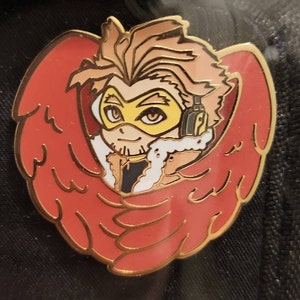 Hawks Hard Enamel Pin / Anime, Hero, Wings, Lapel Pin, Badge, Gold - Etsy