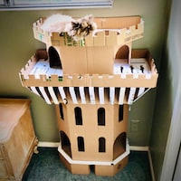 DIY Lighthouse Cat Tree Tower Playhouse *plans & Patterns* Cardboard ...