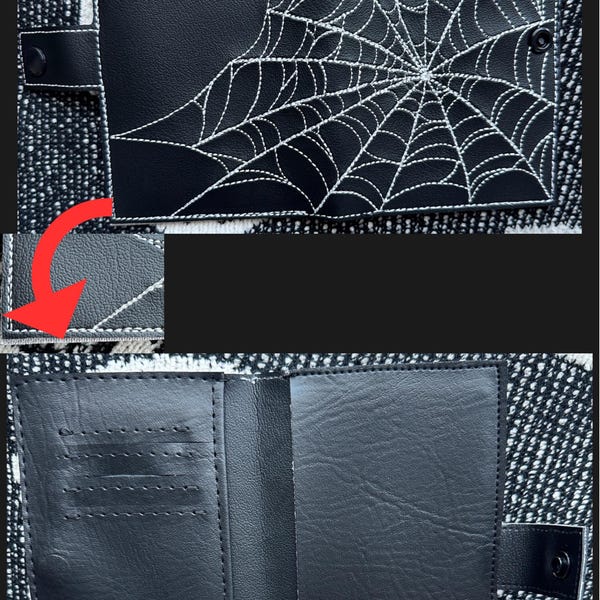 Spiderweb Passport Holder Gothic Passport Cover Travel Wallet Goth ...