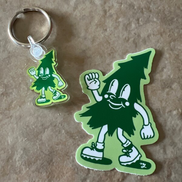 Happy Tree Forest Friends 3" X 3" Sticker - Etsy