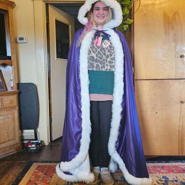 Winter Queen Bridal Cape Pageant Train Extra-long 55"/100" Ivory ...