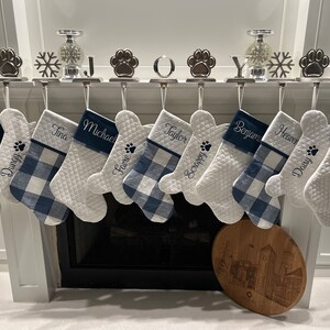 Personalized Christmas Stockings, Beige Christmas Stockings, Block ...